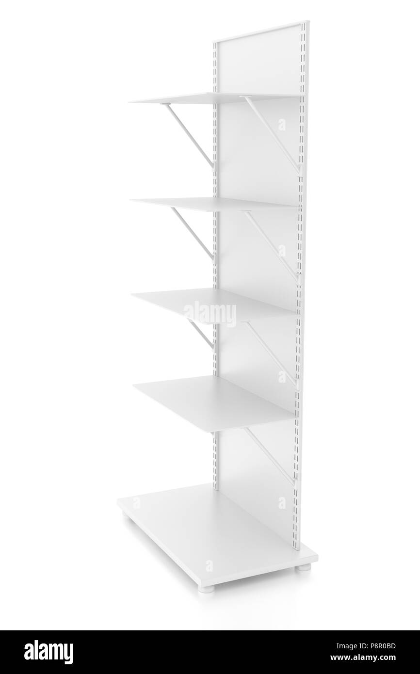 Empty product display stand. Isolated on white background, include ...