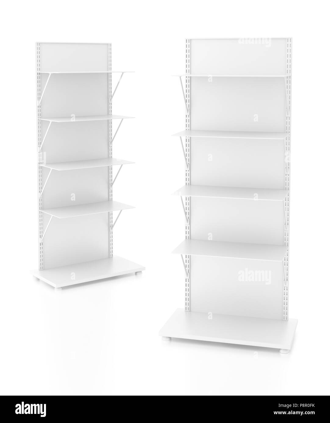 Empty product display stand. Isolated on white background, include ...