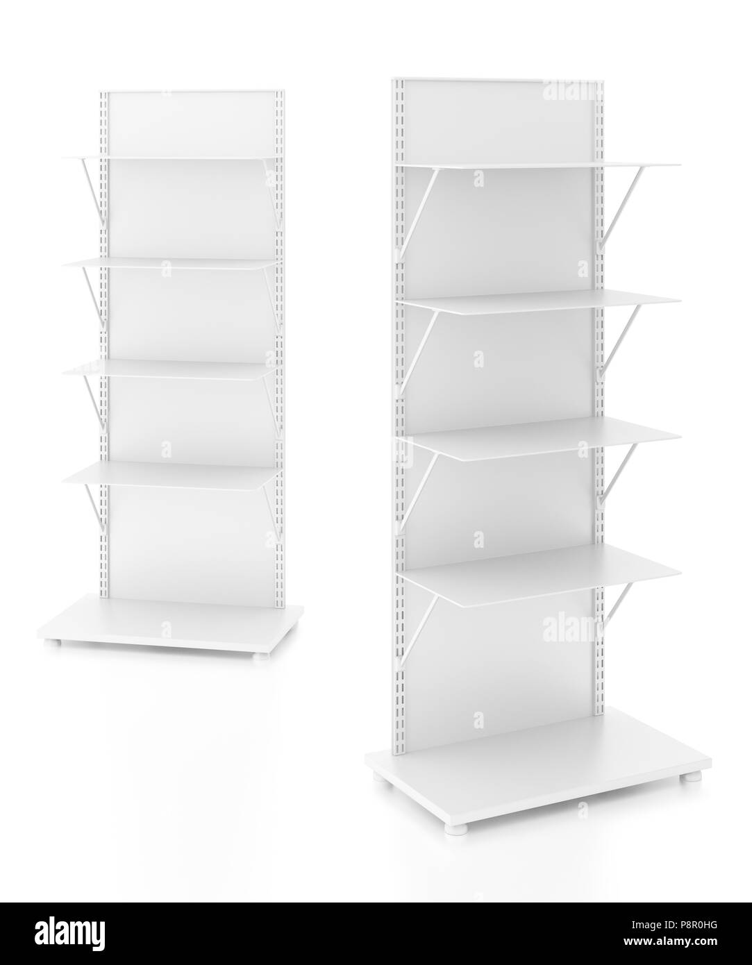 Empty product display stand. Isolated on white background, include ...