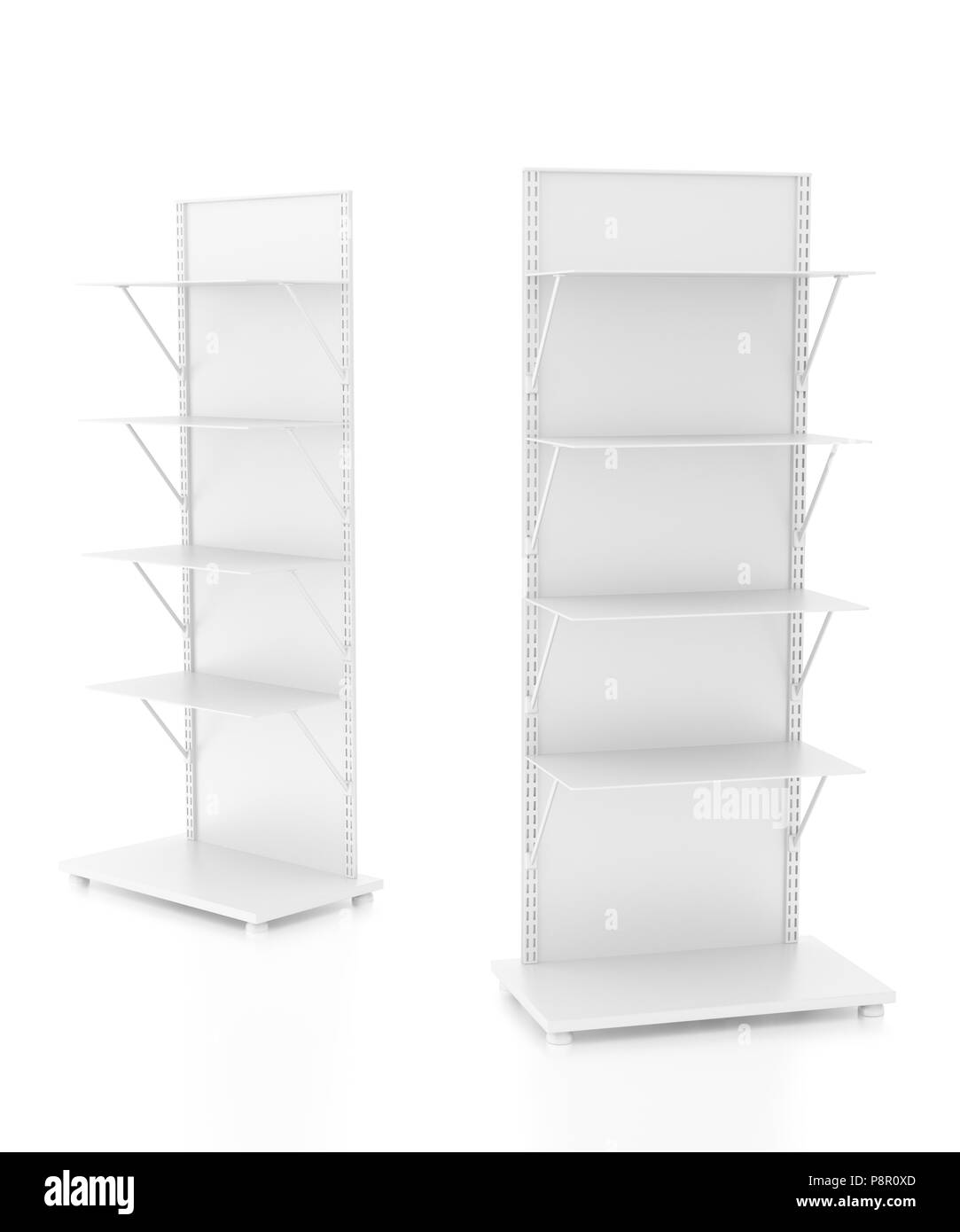 Empty product display stand. Isolated on white background, include ...