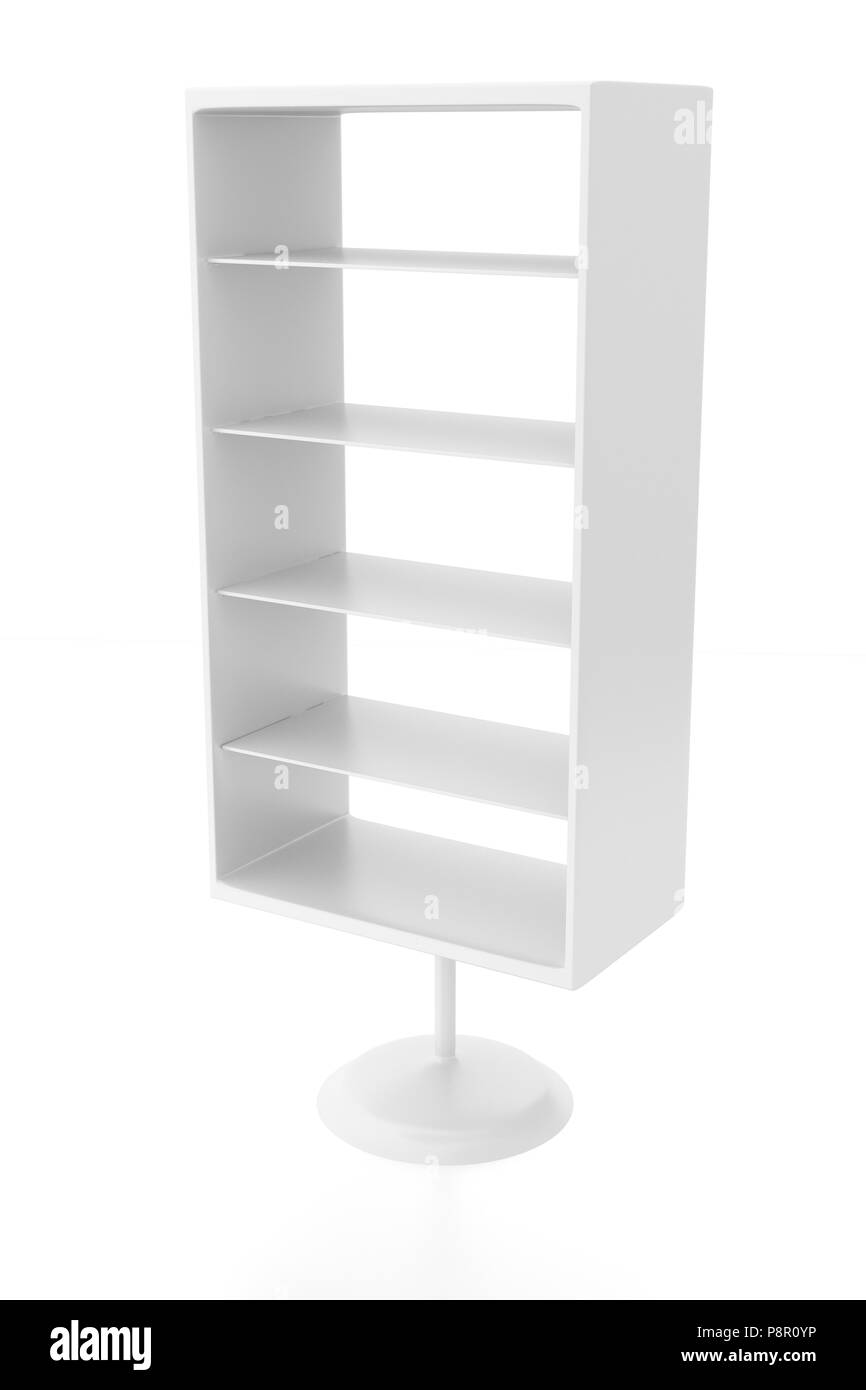 Empty product display stand. Isolated on white background, include ...