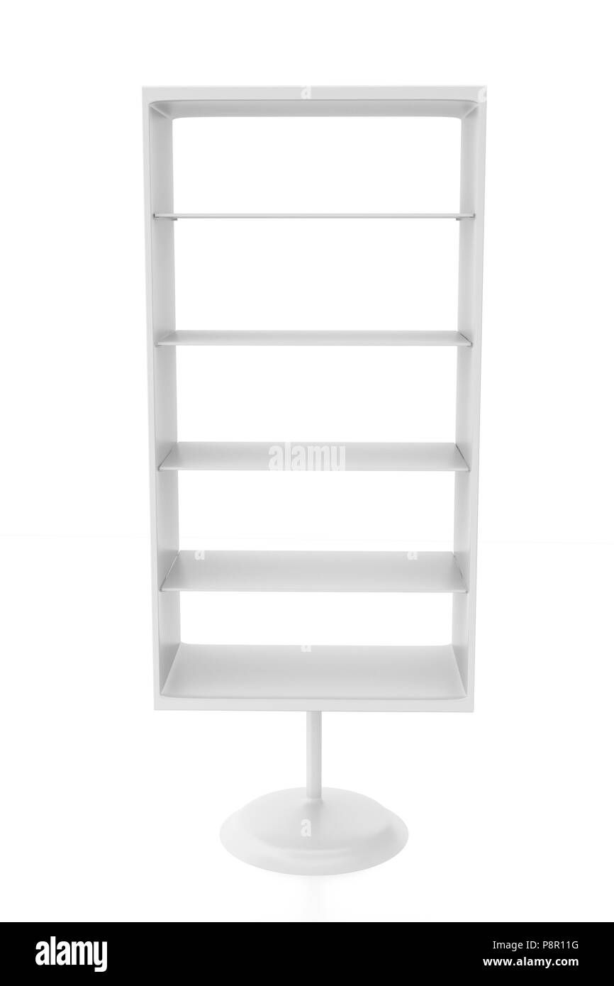 Empty product display stand. Isolated on white background, include ...