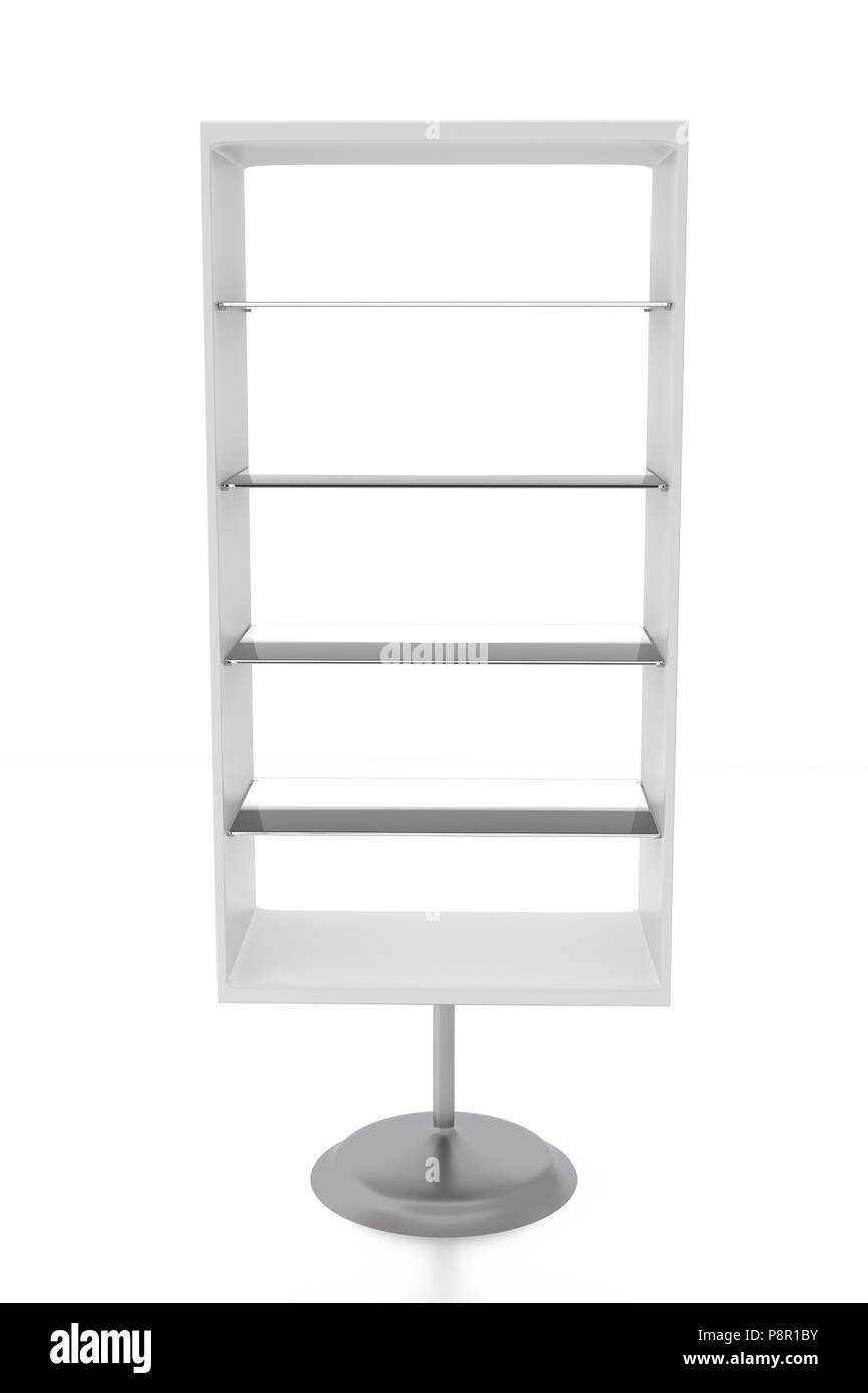 Empty product display stand. Isolated on white background, include ...