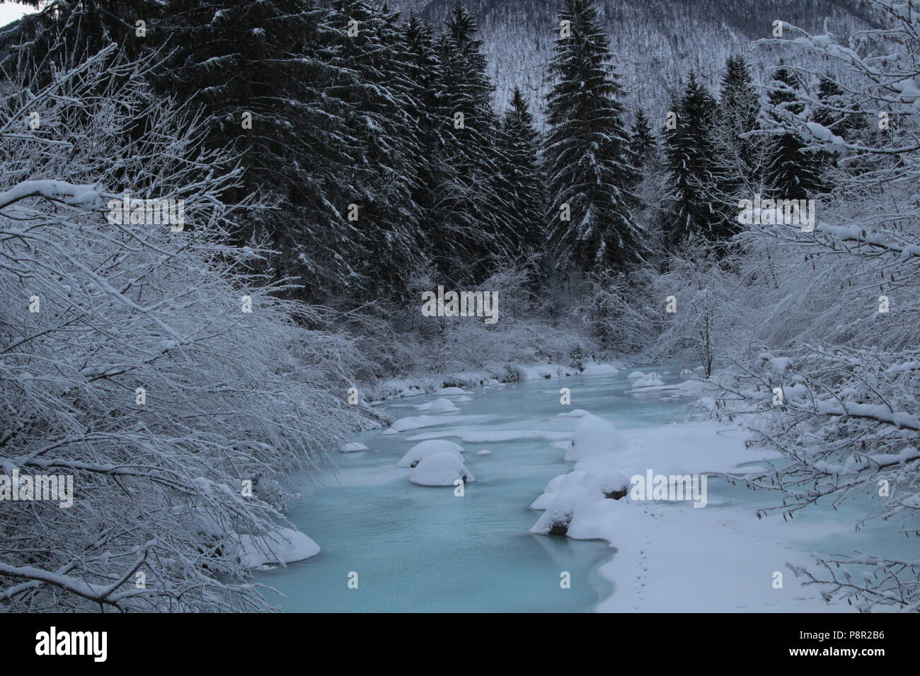 River in winter Stock Photo - Alamy