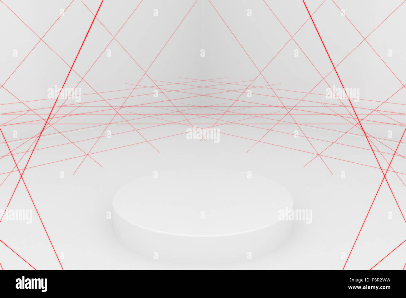 White room with laser security system, 3d rendering Stock Photo - Alamy