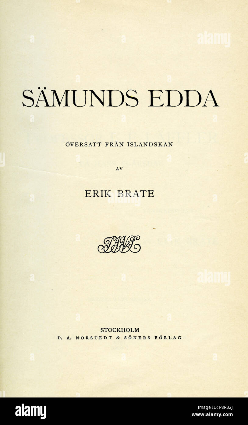 Edda viking hi-res stock photography and images - Alamy