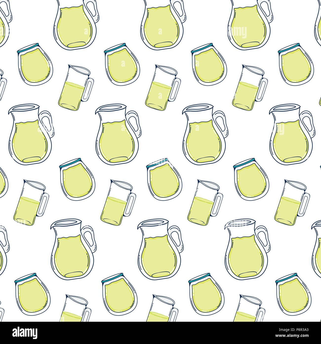 juice beverage in the crystal jars background vector illustration Stock ...