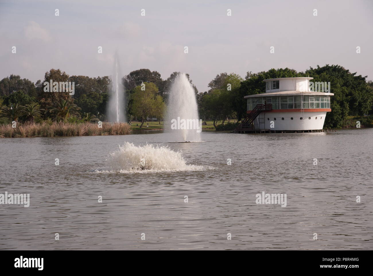 lake with water fall Stock Photo - Alamy