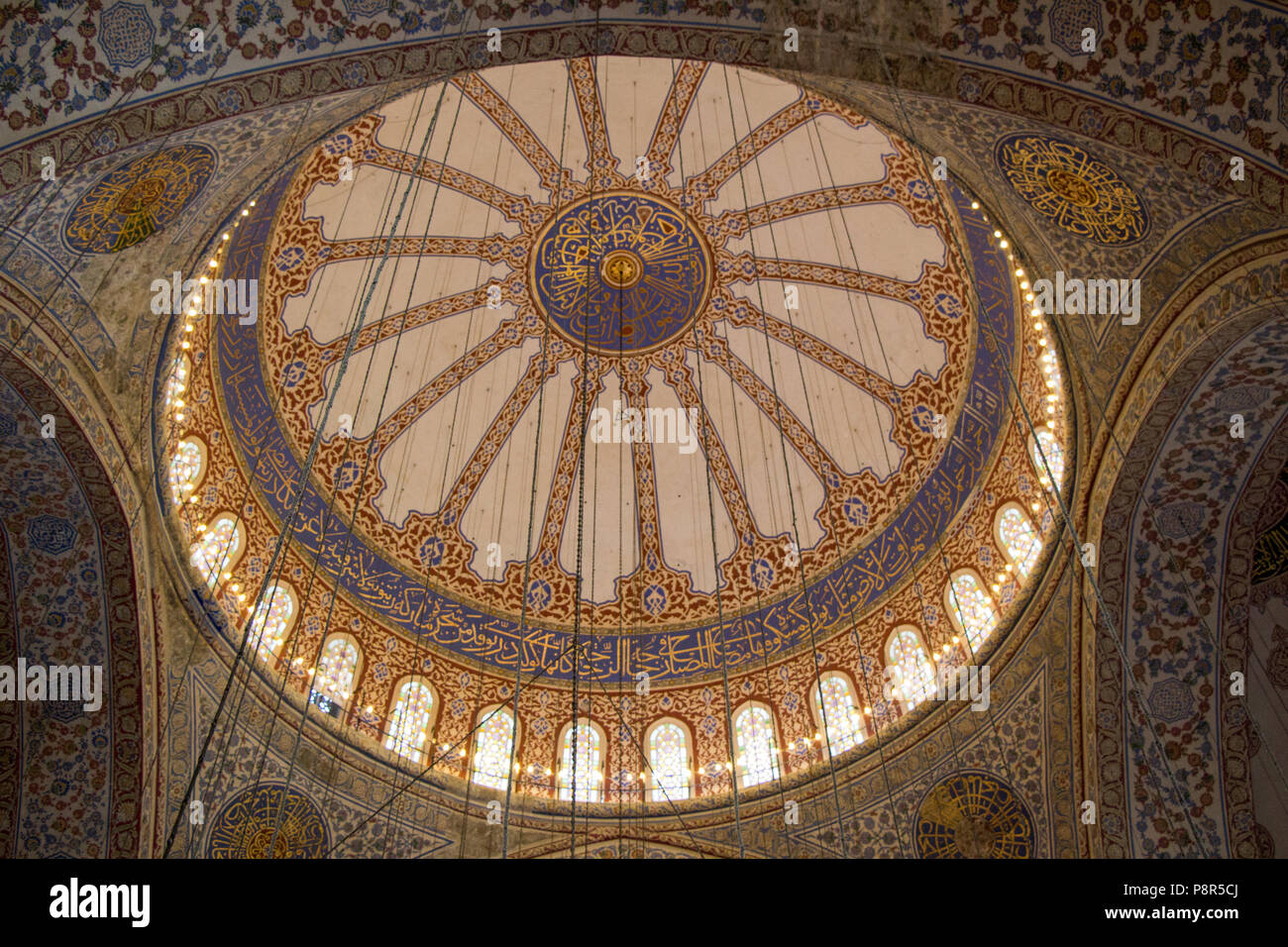 Inner view of dome in Ottoman architecture in, Istanbul, Turkey Stock ...