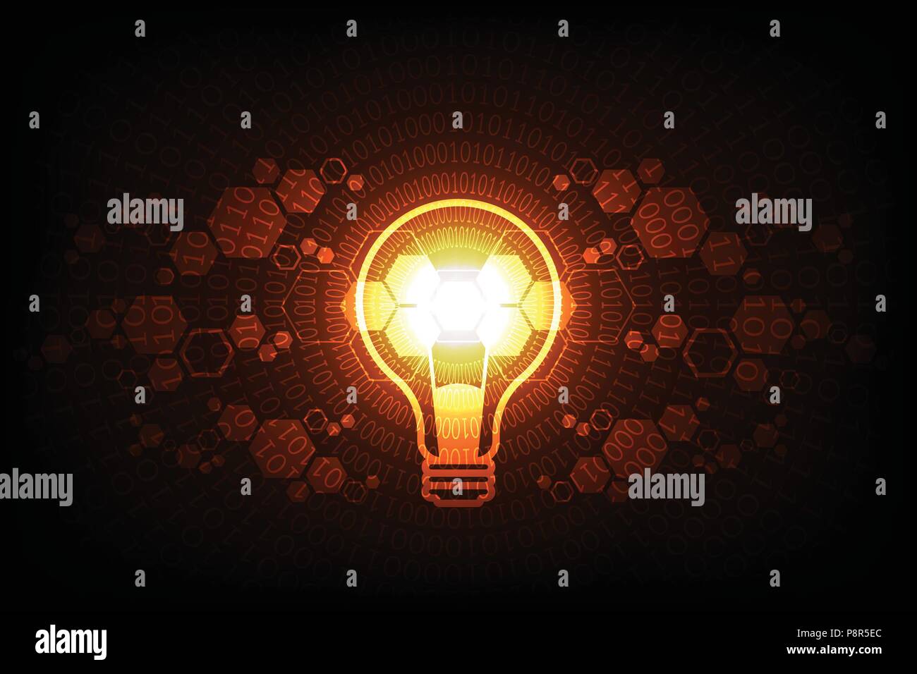 Vector technology light bulb design Stock Vector Image & Art - Alamy