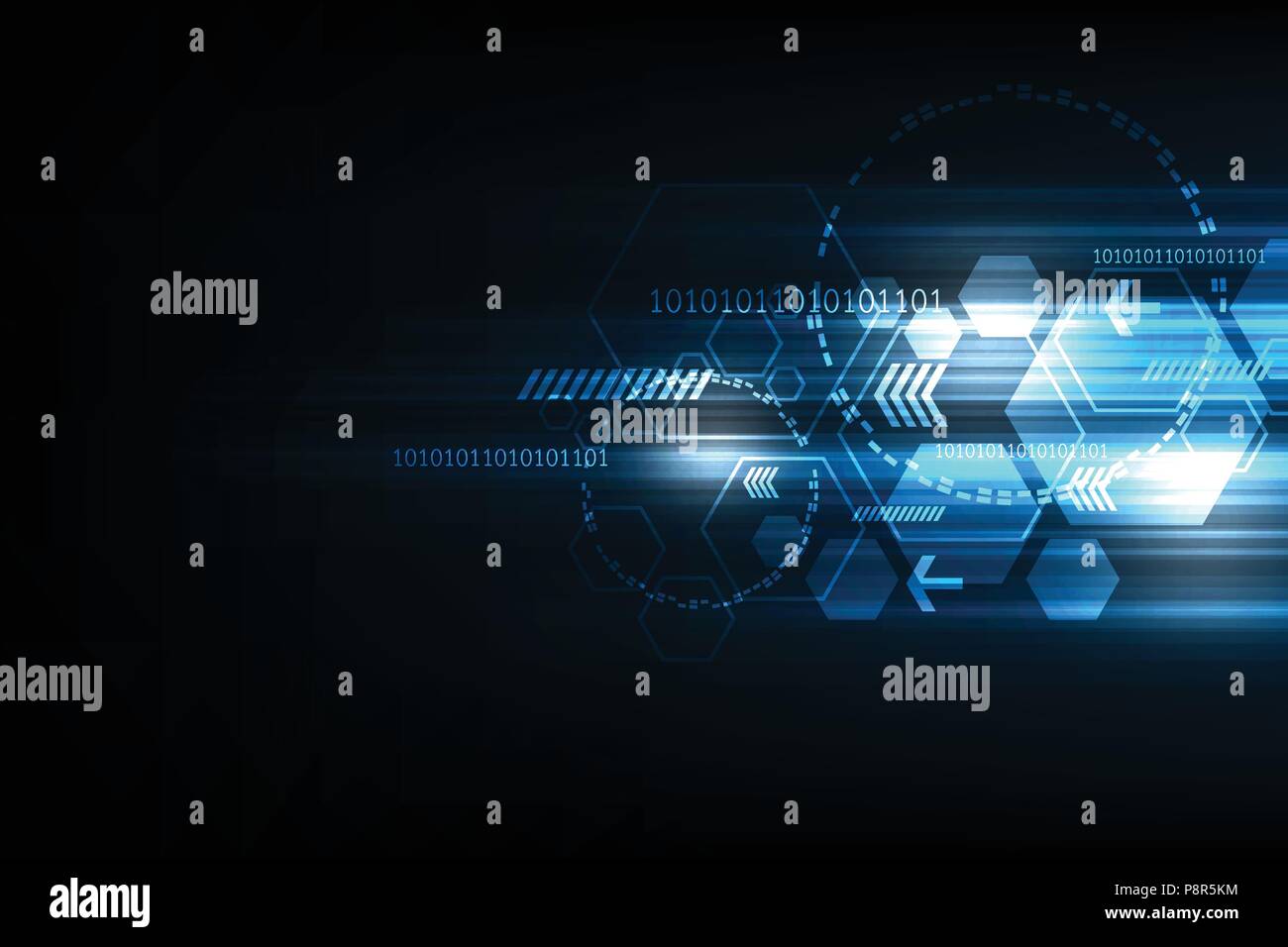 The speed of technology in the form of geometry Stock Vector Image ...