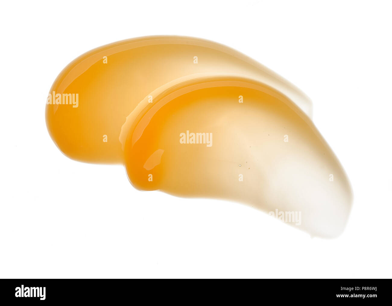 Light beige makeup smear of creamy foundation isolated on white ...