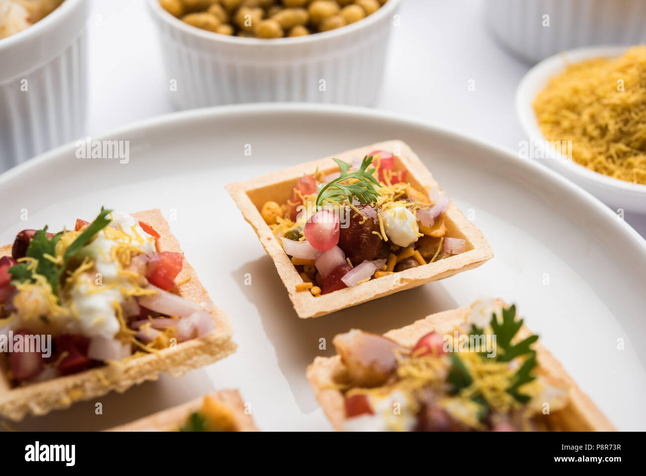 Crispy Canape or canap is a starter recipe from India - Round or square ...