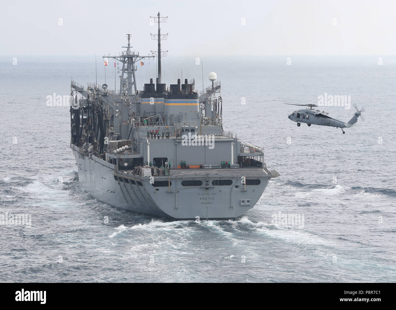 180711-N-GY005-0081 ATLANTIC OCEAN (July 11, 2018) An MH-60S Sea Hawk ...