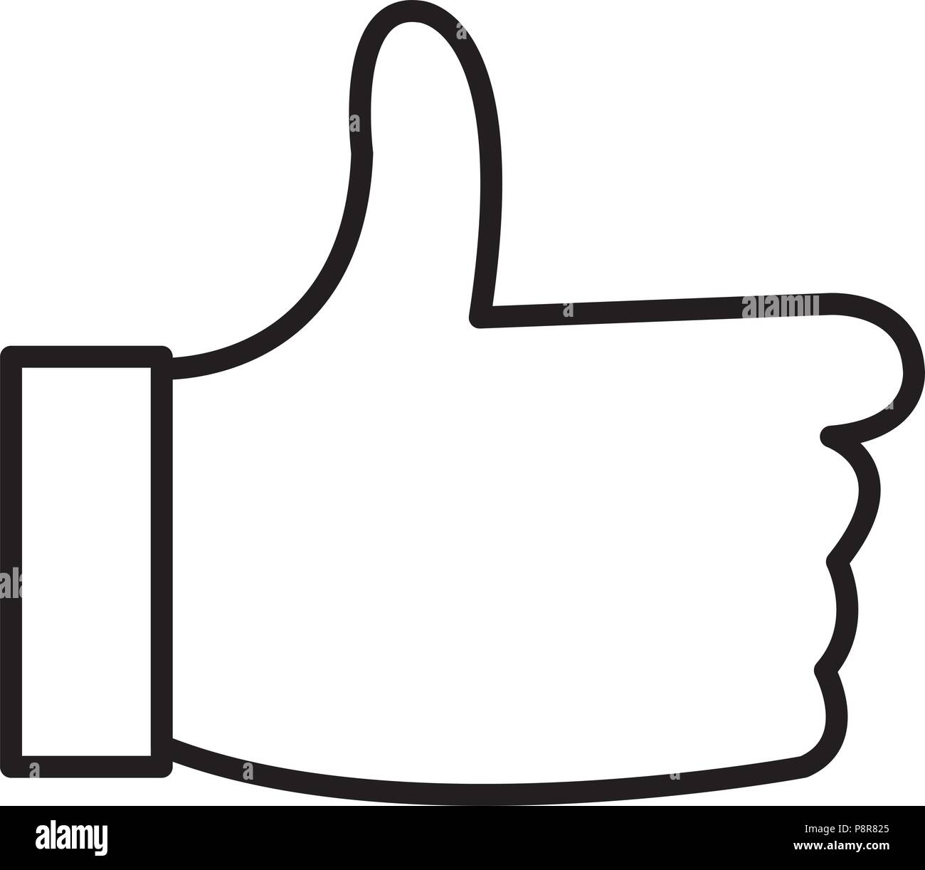 line all good finger hand gesture vector illustration Stock Vector ...