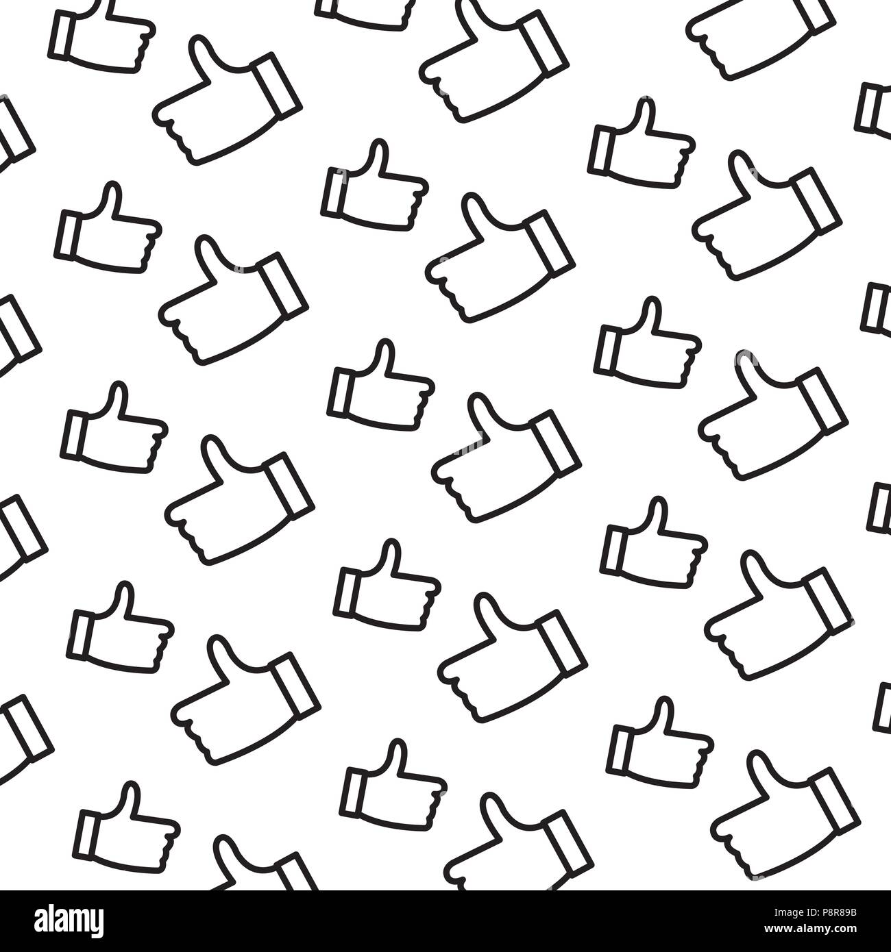 line all good gesture symbol background vector illustration Stock ...