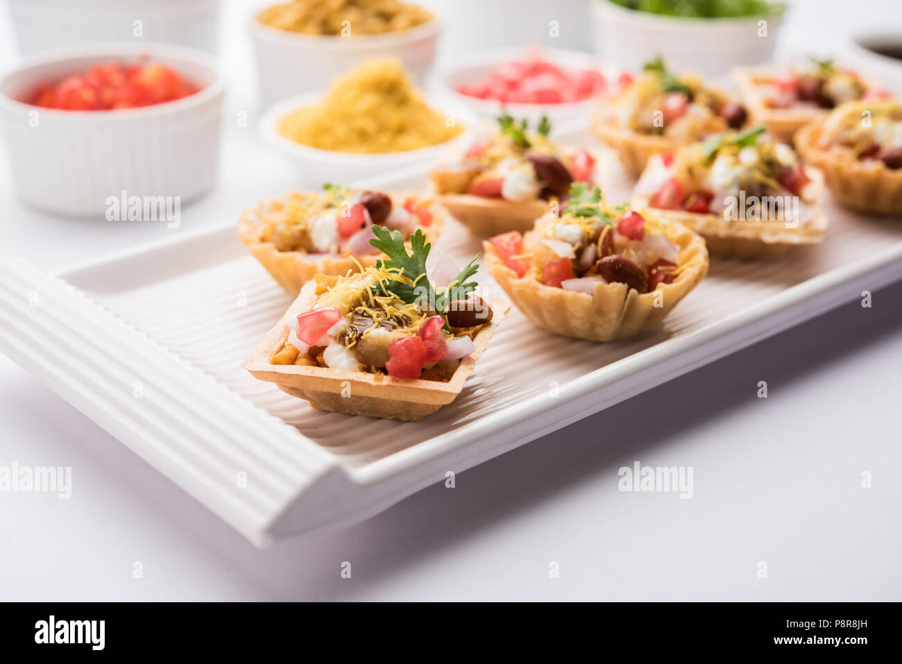 Crispy Canape or canap is a starter recipe from India - Round or square ...