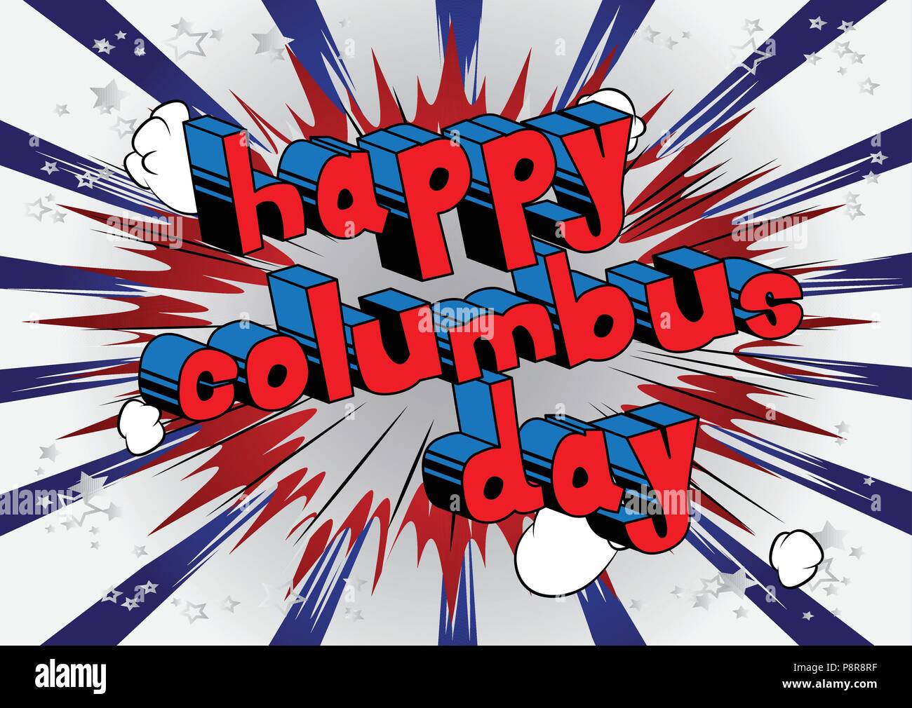Vector illustrated banner or poster for Colombus Day holiday Stock ...