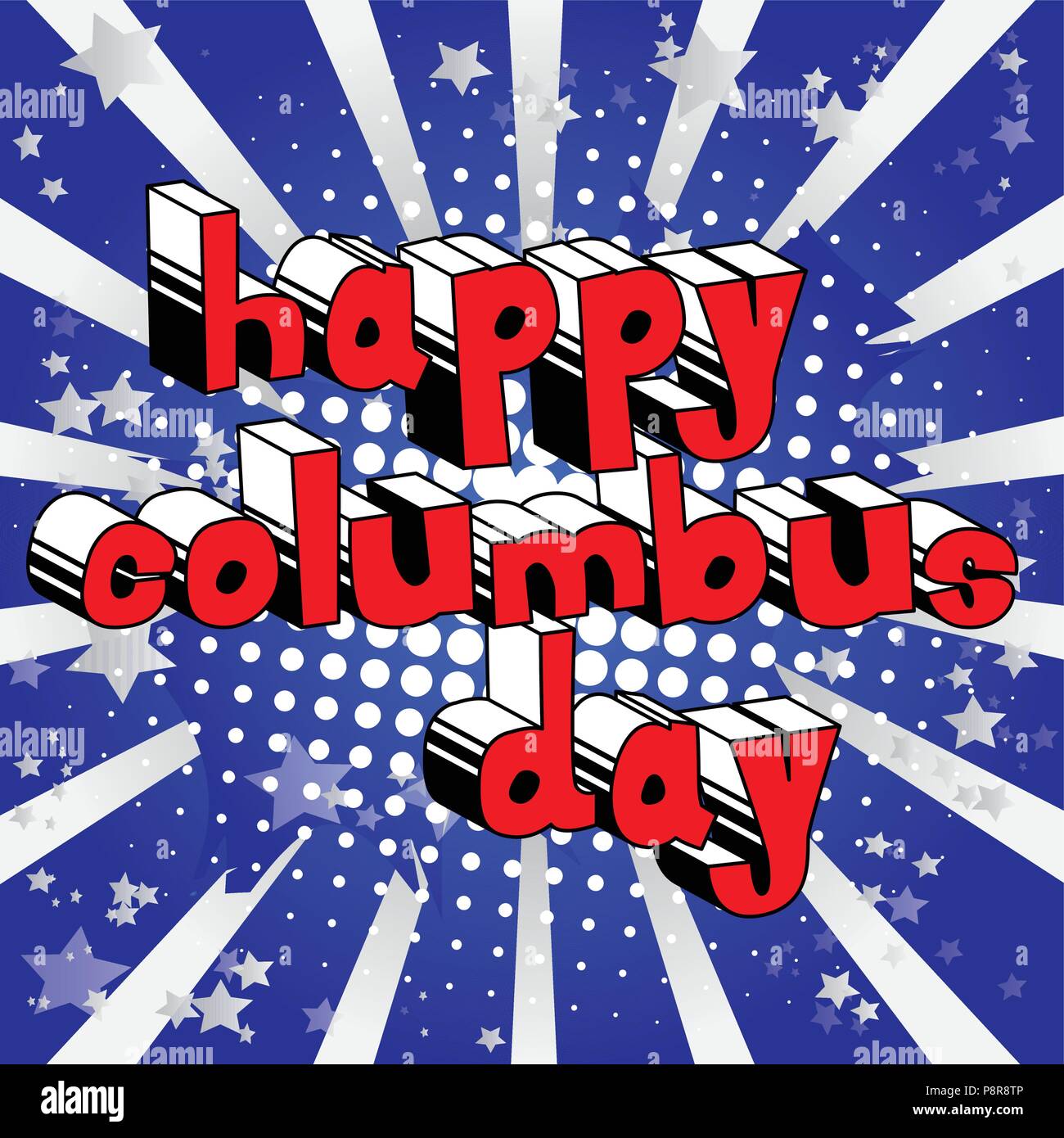 Vector illustrated banner or poster for Colombus Day holiday Stock ...