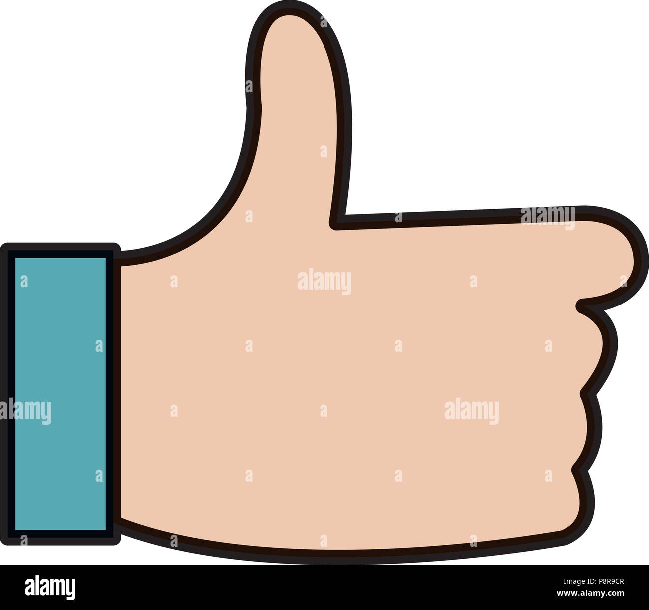 color all good finger hand gesture vector illustration Stock Vector ...