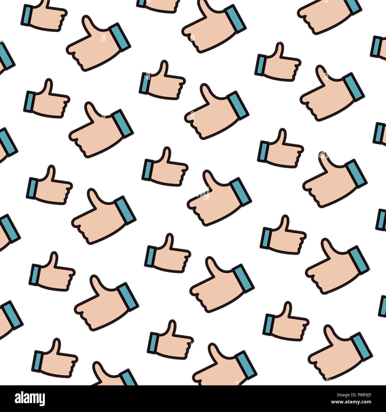 color all good gesture symbol background vector illustration Stock ...