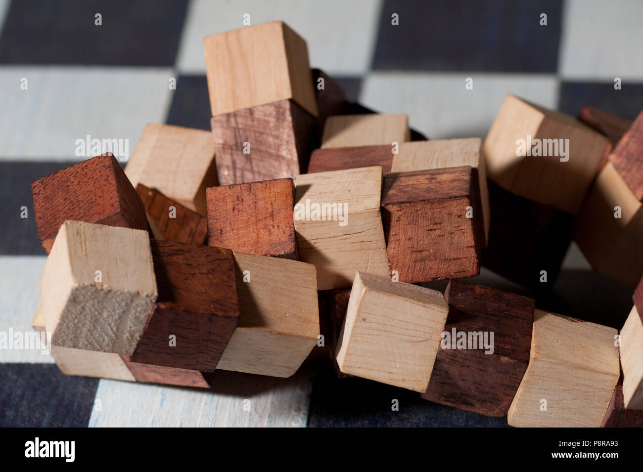chain of cubes Stock Photo - Alamy
