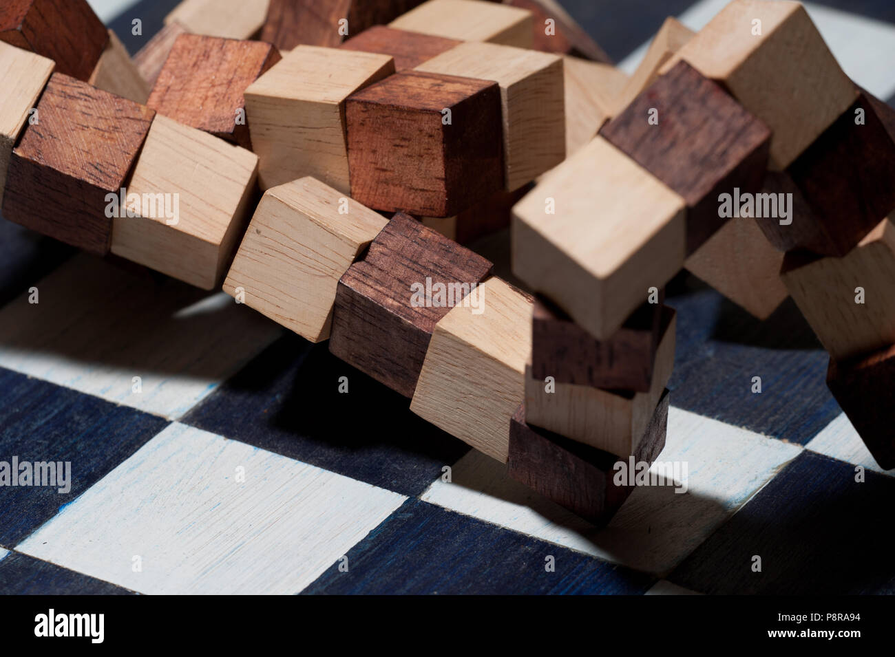 chain of cubes Stock Photo - Alamy