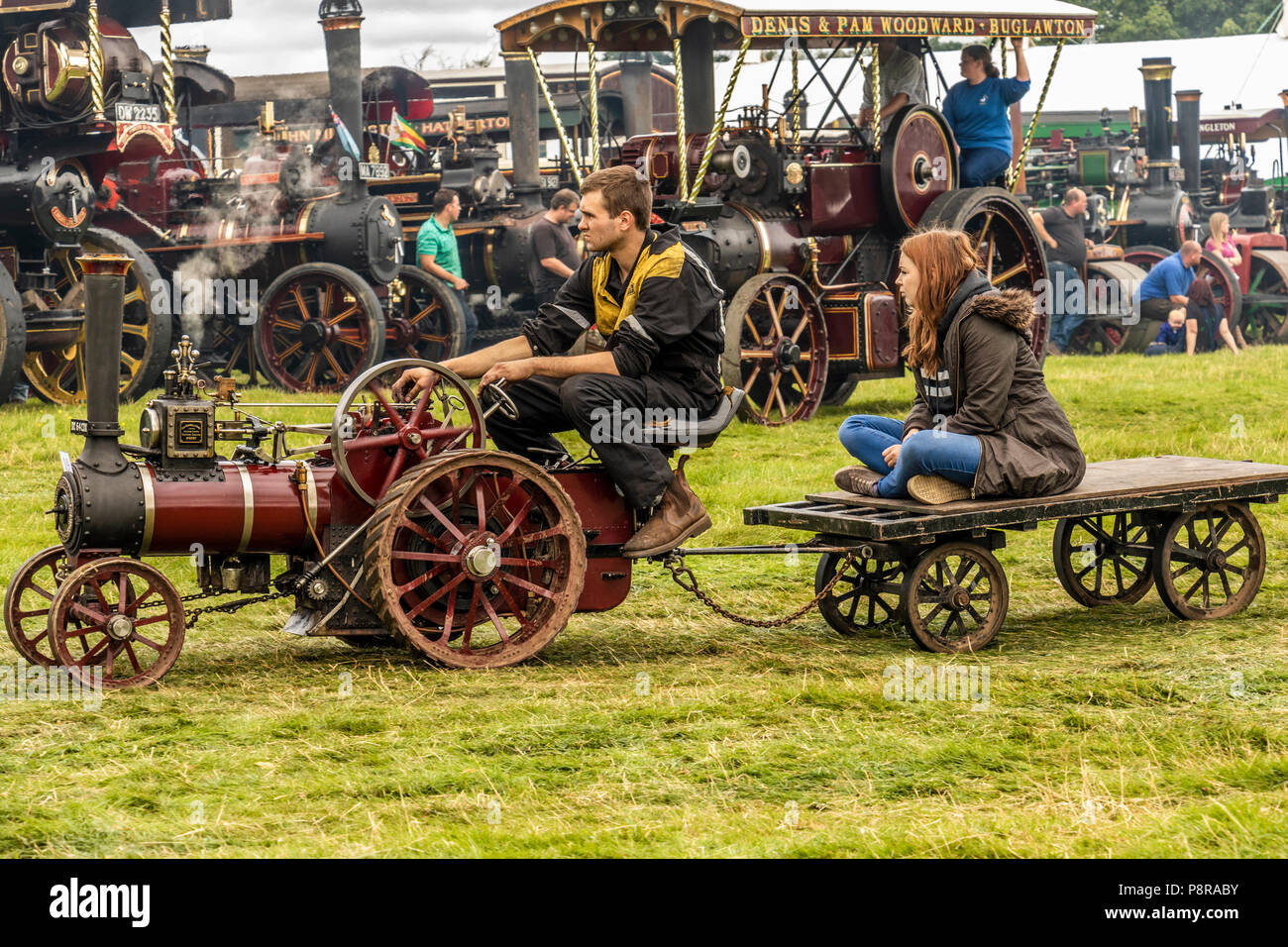 Miniature traction engines on display at Astle Park steam festival ...