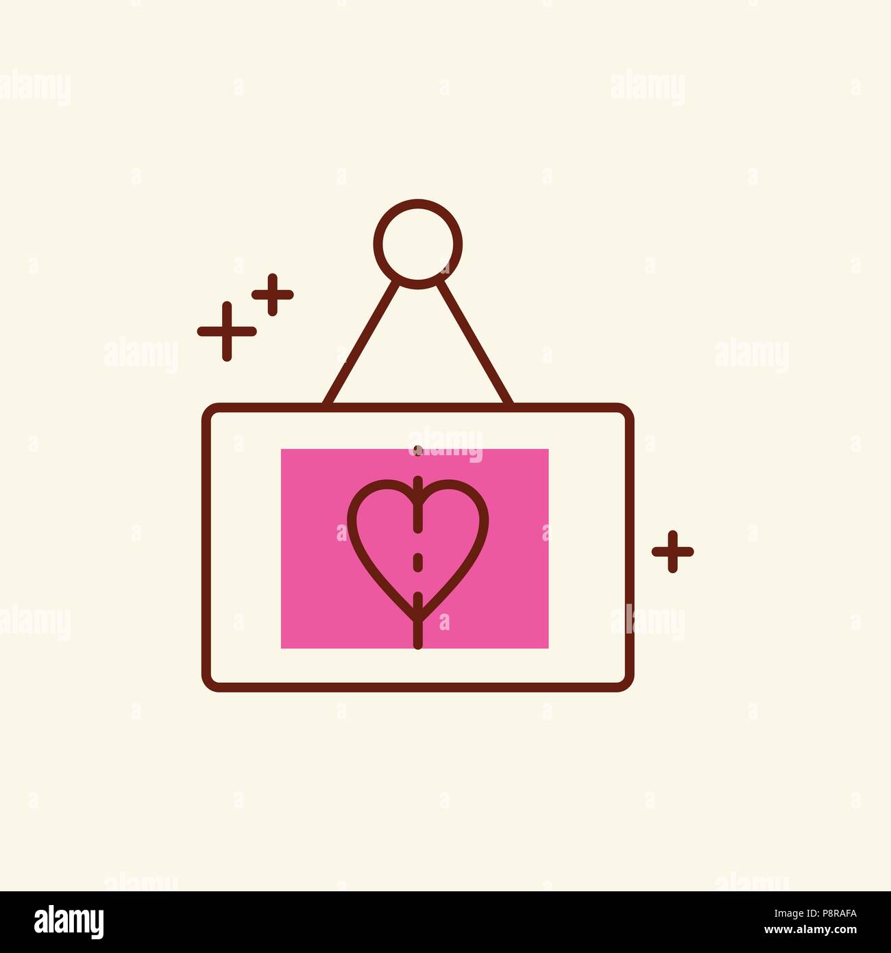 Mother's day pink color icon with white background vector. For web ...