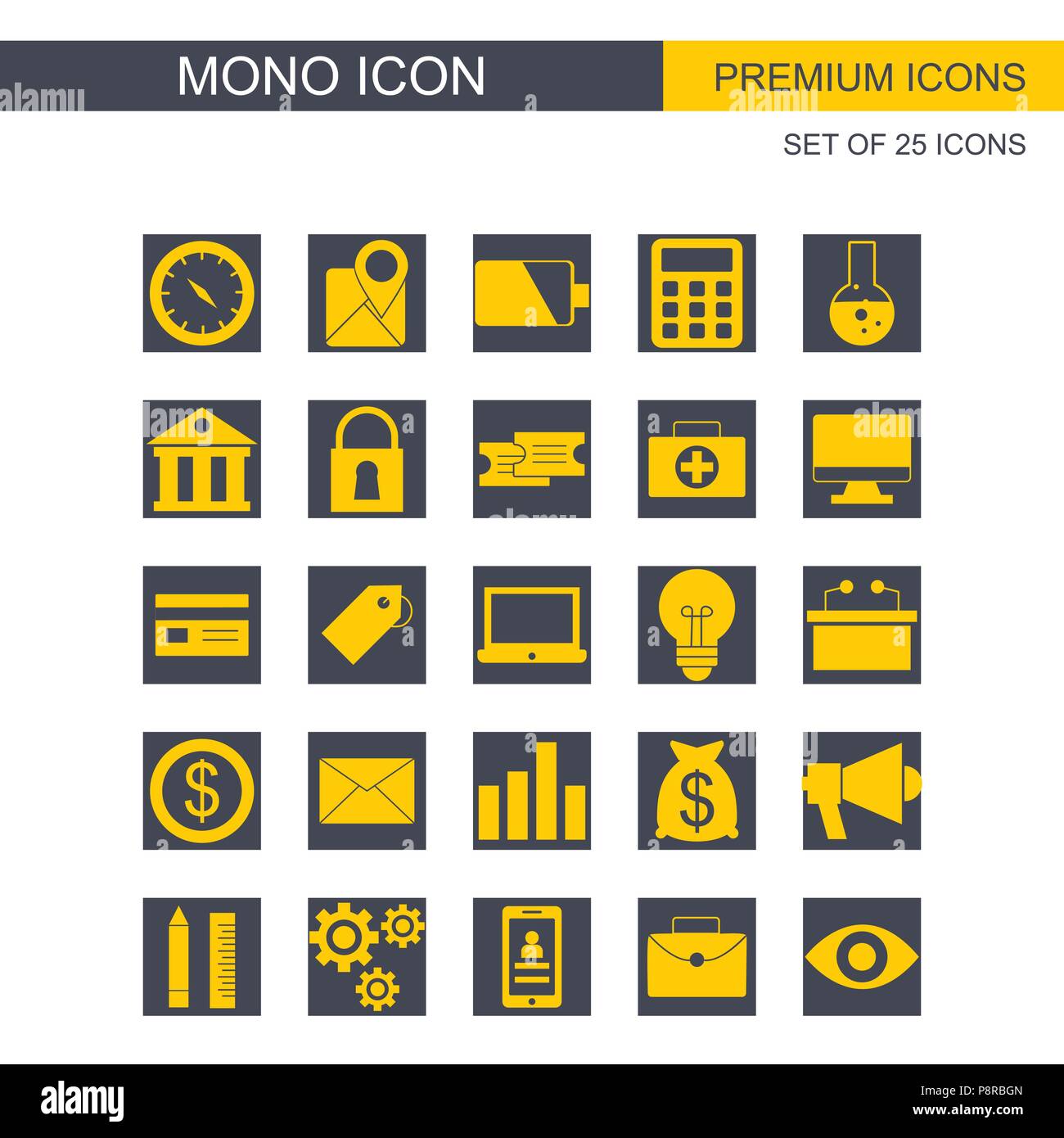 Mono icons set. For web design and application interface, also useful ...