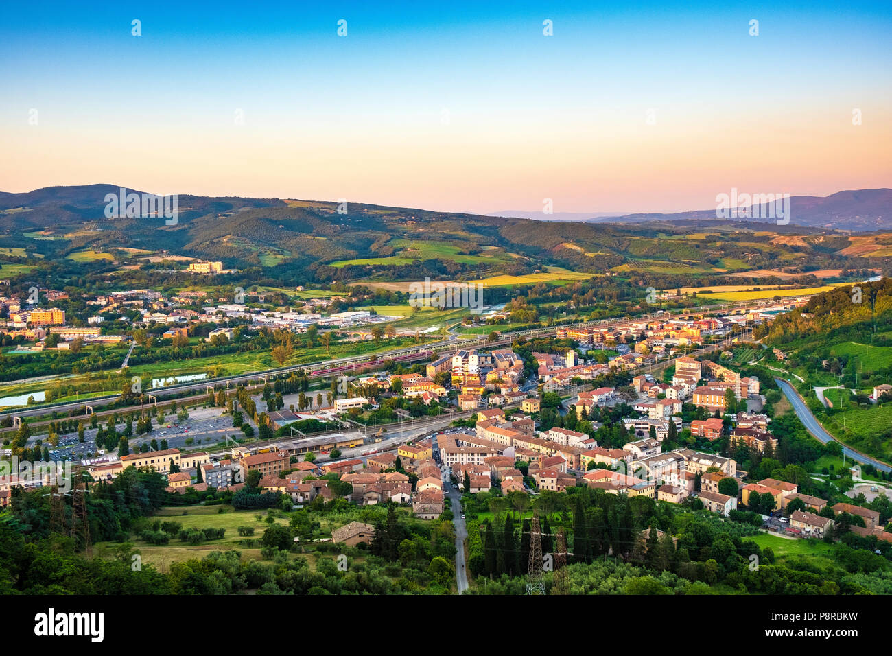 Orvieto, Italy - Panoramic view of lower Orvieto Scalo and Umbria ...