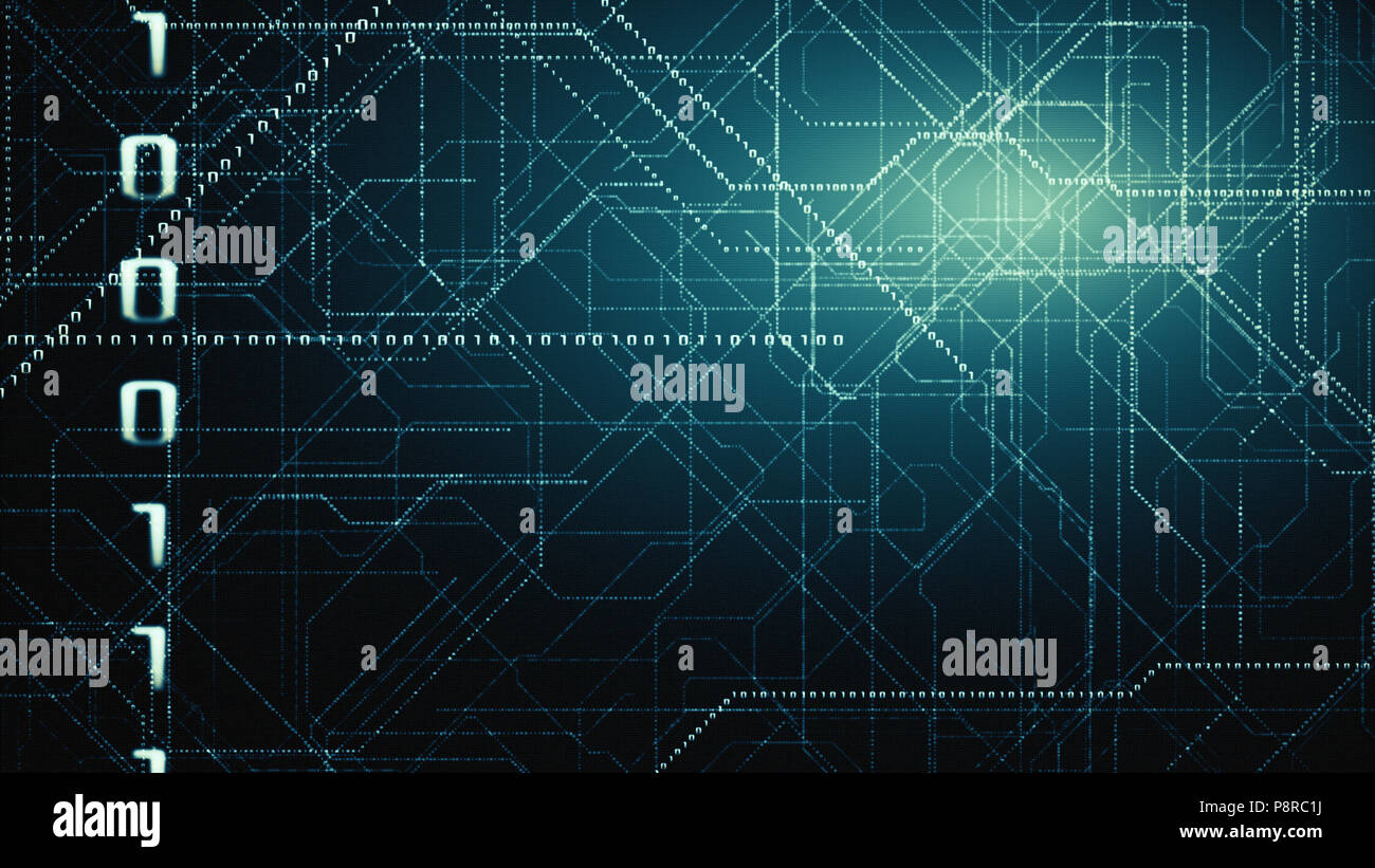 Binary Matrix Code Background. Concept Of Coding, Hacker Or Mining Of Crypto-Currency Bitcoin ...