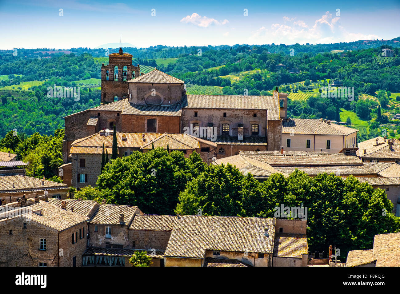 Orvieto, Italy - Panoramic view of Orvieto old town and Umbria region ...