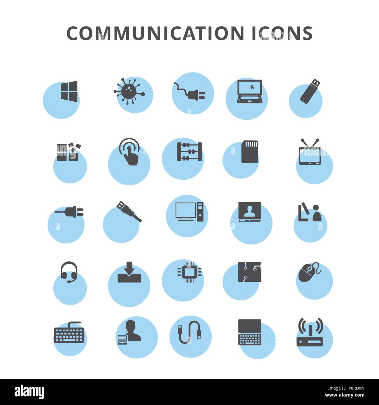 Communication Icons. For web design and application interface, also ...