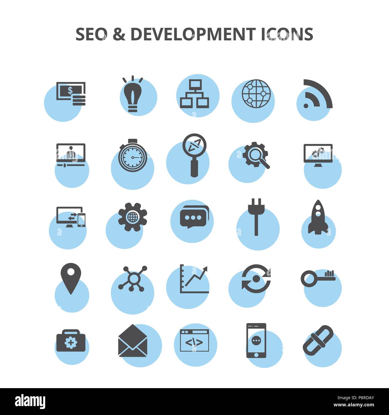 SEO & Development Icons. For web design and application interface, also ...