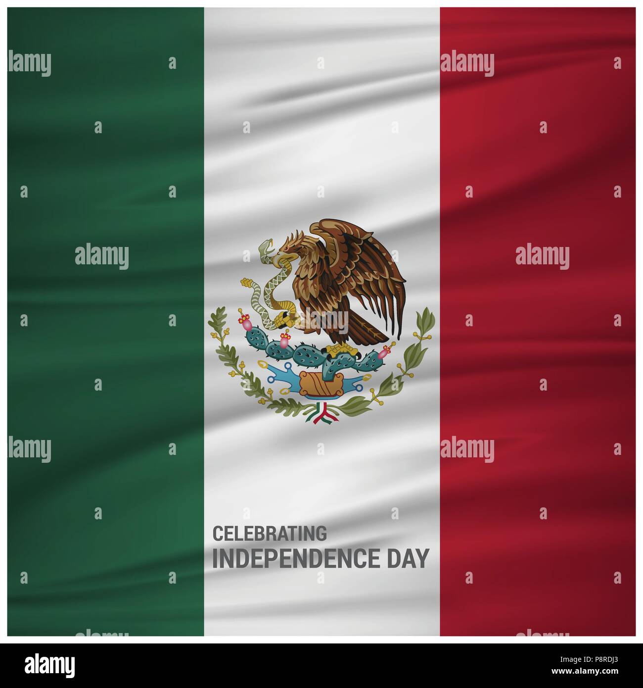 Mexico Abstract Waving Flag. For web design and application interface ...