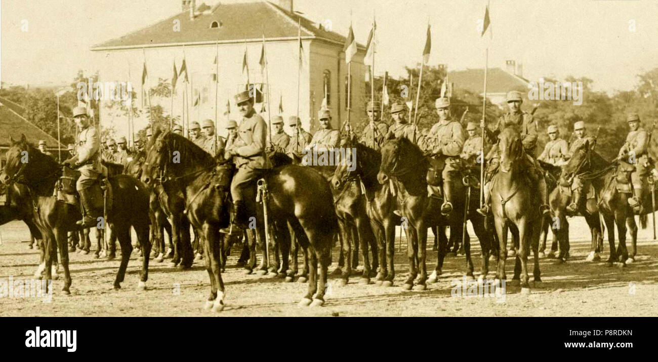 . 17 1919 - Regimentul 10 Rosiori in cazarama Tuzer-laktanya Stock ...