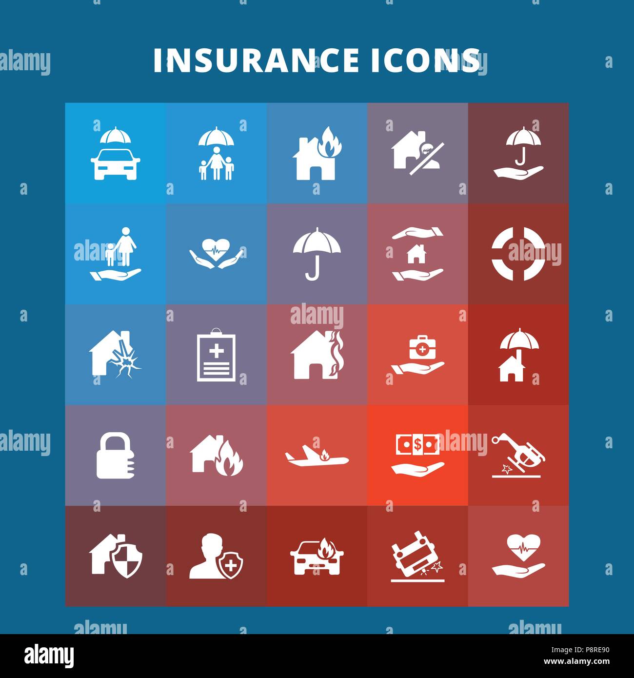 Insurance Icons. For web design and application interface, also useful ...