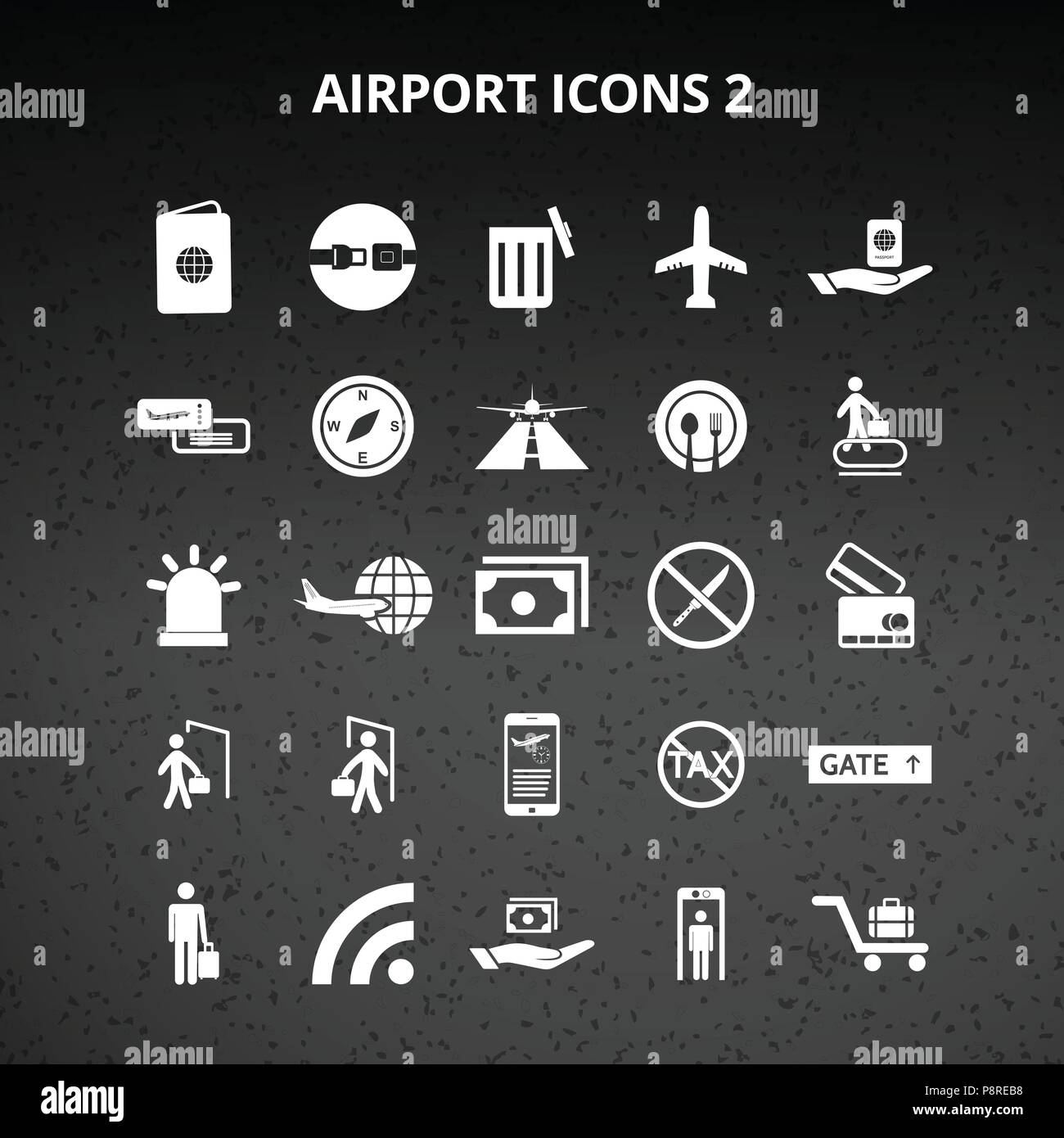 Airport Icons. For web design and application interface, also useful ...