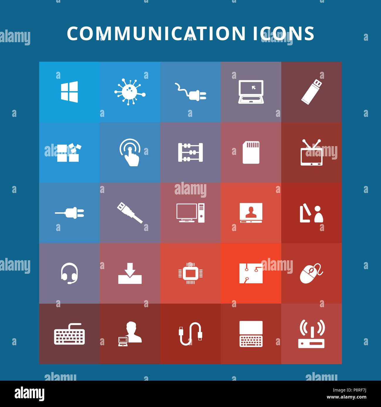 Communication Icons. For web design and application interface, also ...