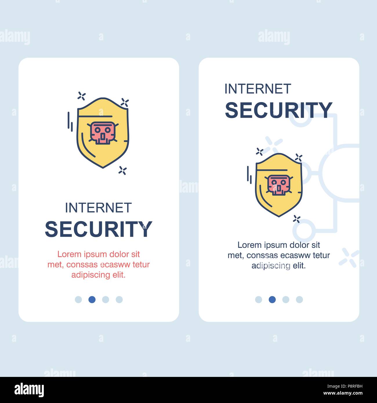 Internet security design with creative design and logo. For web design ...