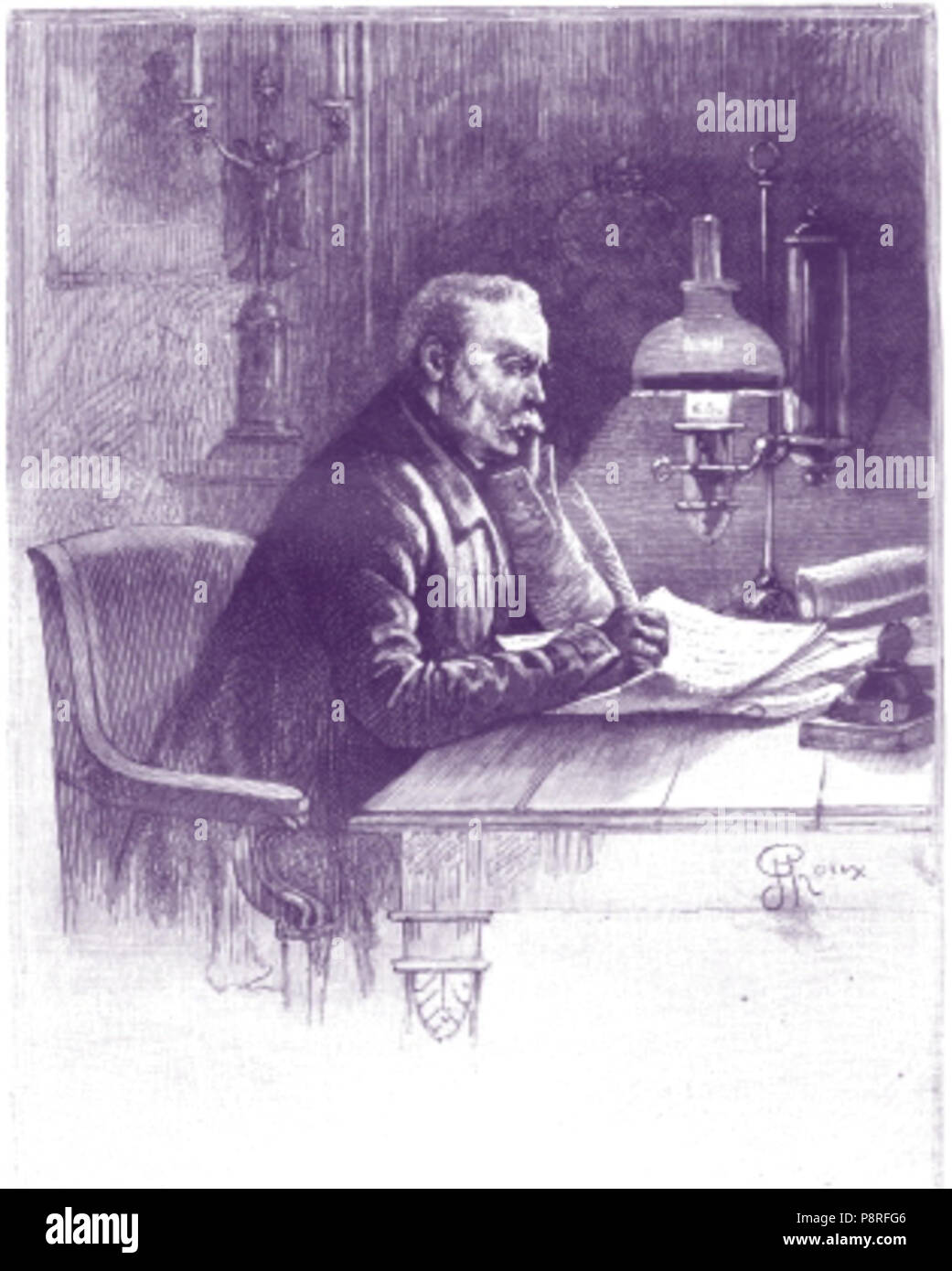 . 4 'The Flight to France' by George Roux 03 Stock Photo - Alamy