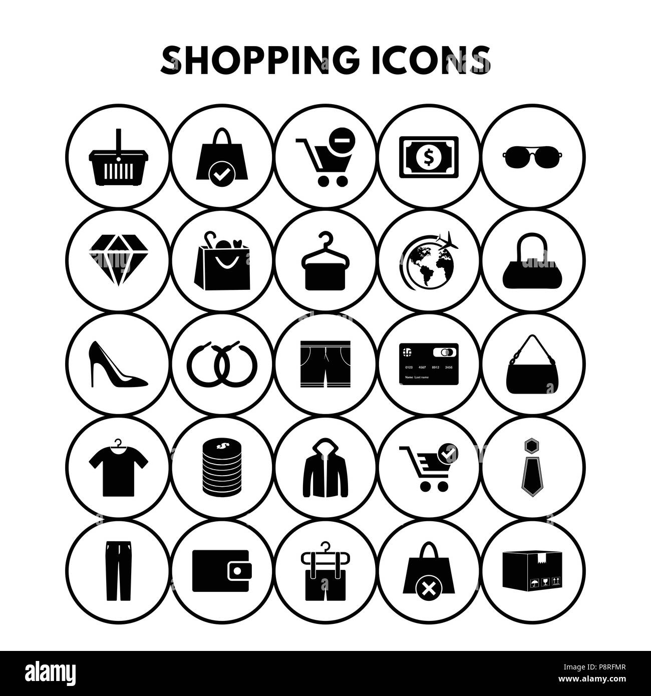 Shopping Icons. For web design and application interface, also useful ...