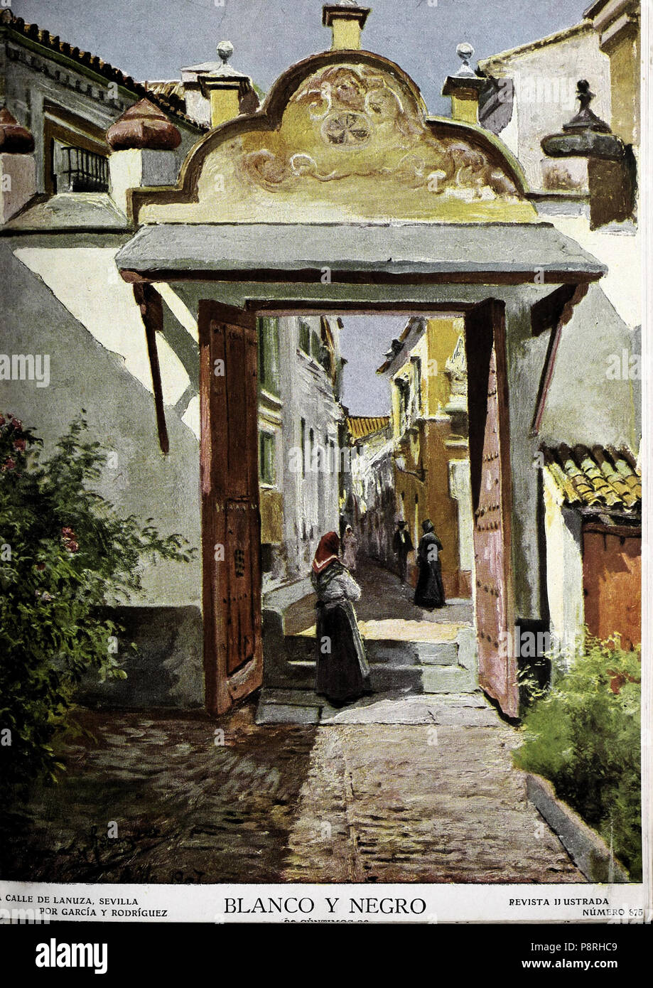 15 1908-02-08, Blanco y Negro, Calle de Lanuza, Sevilla, García y ...