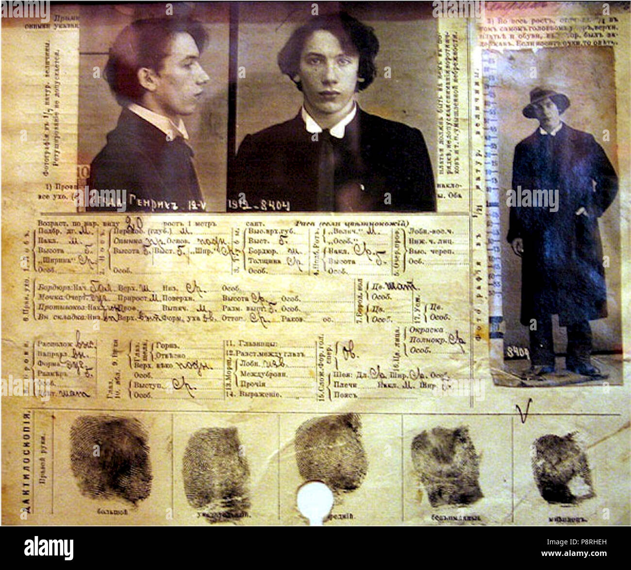 . 16 1912 genrich jagoda kartei orchrana Stock Photo - Alamy