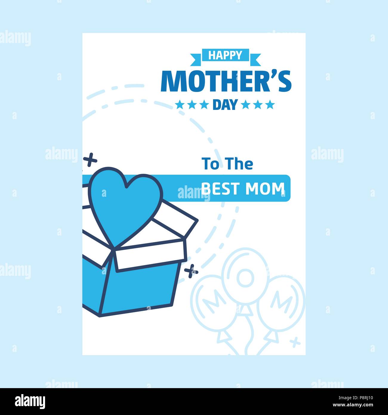 Happy Mother's Day text as celebration badge, tag, icon. Text card ...