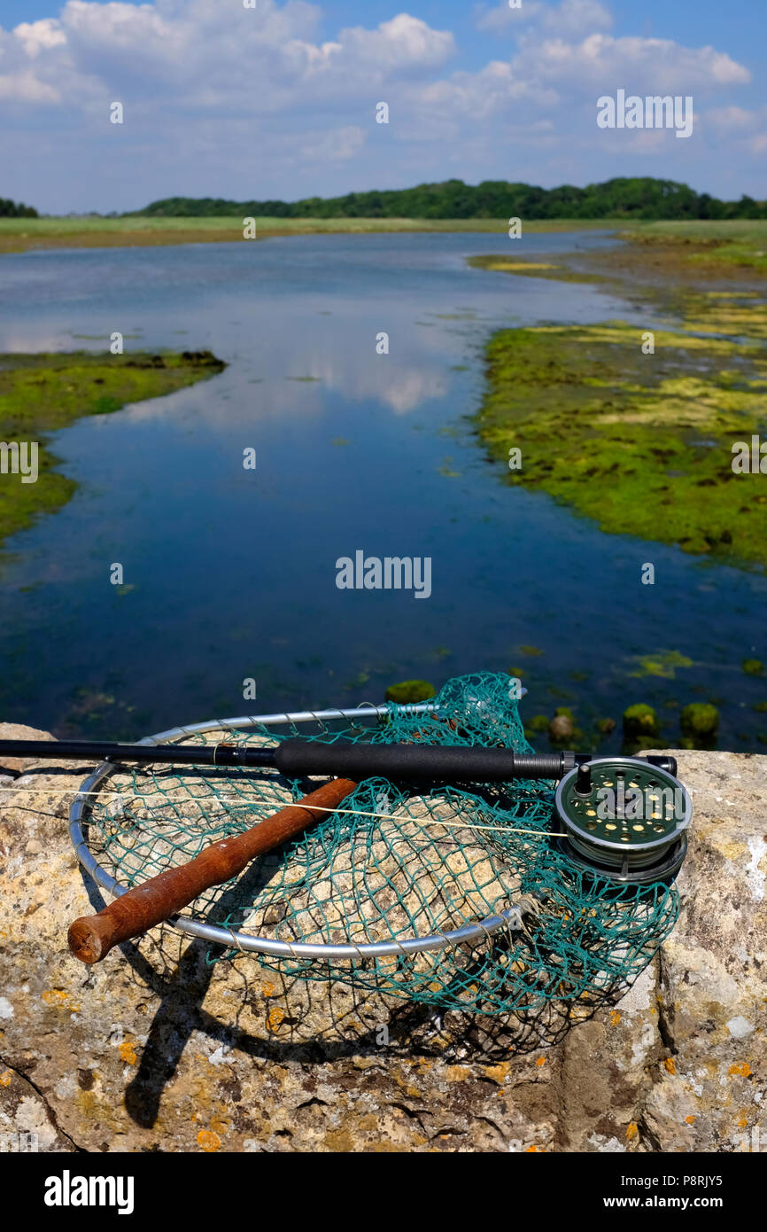 Sport. Fishing, Fly Fishing, River Yar, The Causway, Freshwater, Isle ...