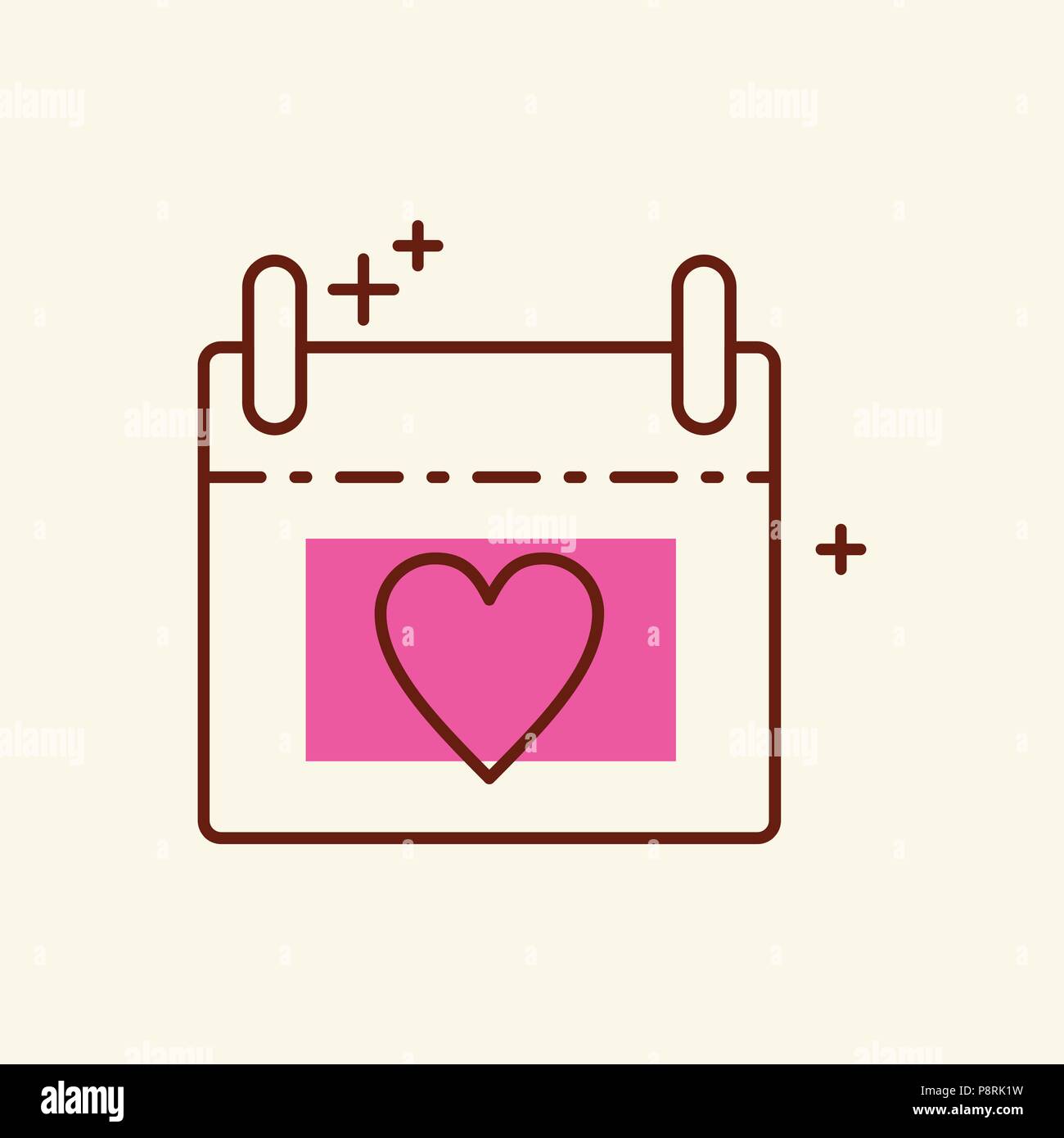 Mother's day pink color icon with white background vector. For web ...