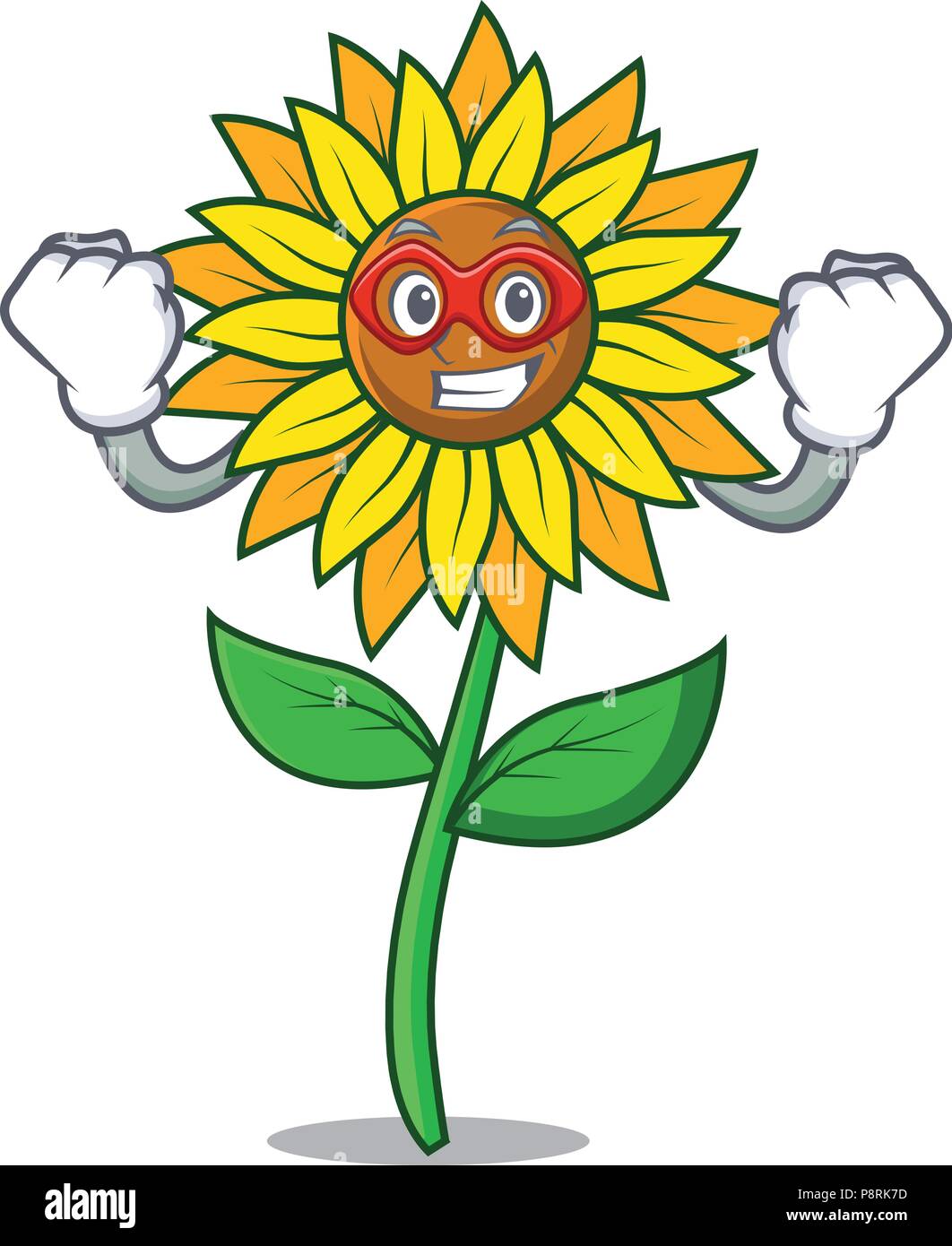 Super hero sunflower character cartoon style Stock Vector Image & Art ...