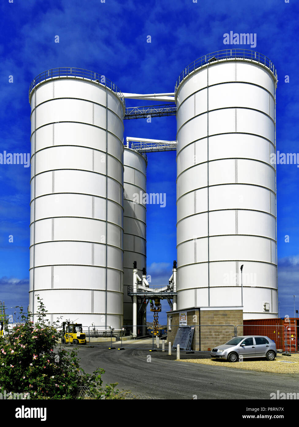 Cement Terminal Sunderland Docks Tyne and Wear Stock Photo - Alamy